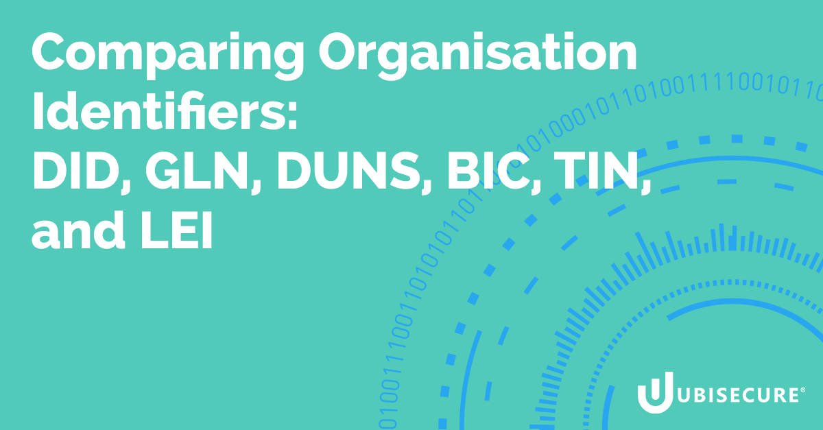 Comparing Organisation Identifiers: DID, GLN, DUNS, BIC, TIN, and LEI